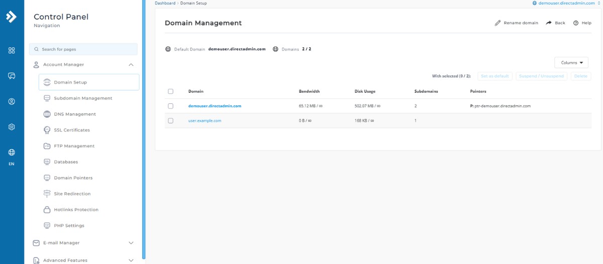DirectAdmin: het control panel van A tot Z - Webhosters